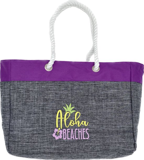 Geborduurde Schoudertas - Embroidered Tote Bag - Beach bag - Strandtas ...