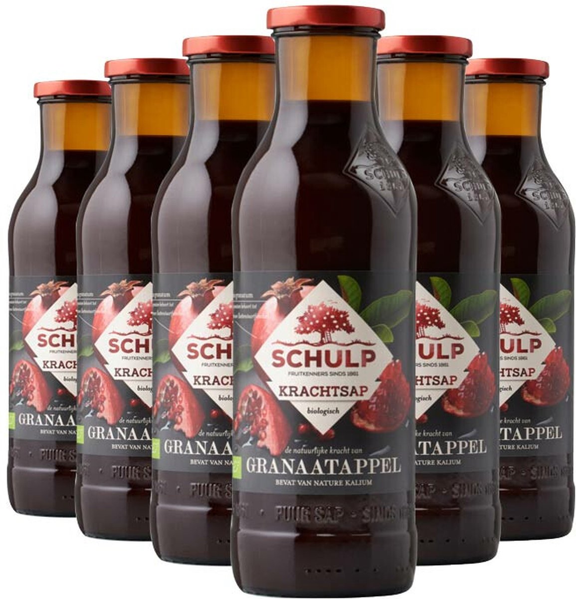 Schulp Granaatappelsap Puur Krachtsap Biologisch 6 x 0,75 liter | bol