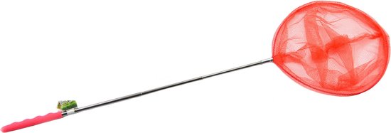 Telescopisch visnet/schepnet - roze - metaal - 36 tot 67 cm | bol