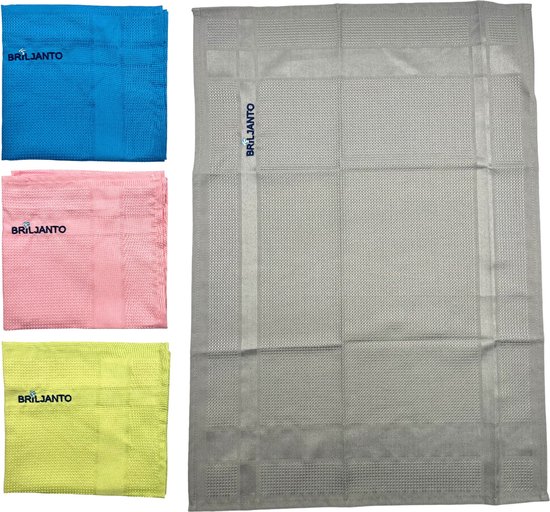 Schoonmaak doekjes – 4 Delig – 60×70 – Streeploos – Microvezel ...