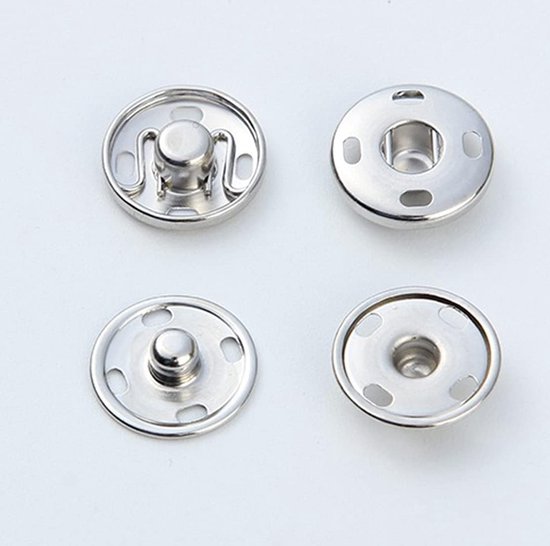 Drukknoppen, 40 sets 10 mm naaiende metalen bevestigingsmiddelen ...
