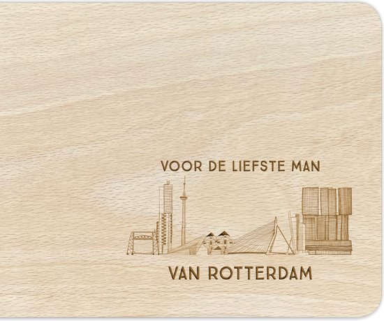 Snijplank Voor de liefste man van Rotterdam | bol