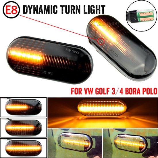 Dynamisch LED knipperlicht Vw Transporter T5 Polo Golf 3/4 Passat B5 Sharan Lupo Bora... | bol