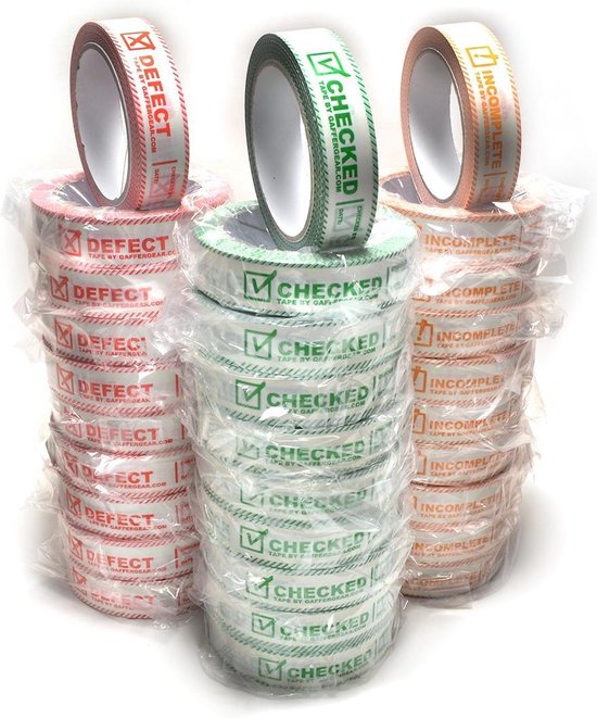 Gaffergear set - 10 x Checked, Defect en Incomplete tape | bol.com