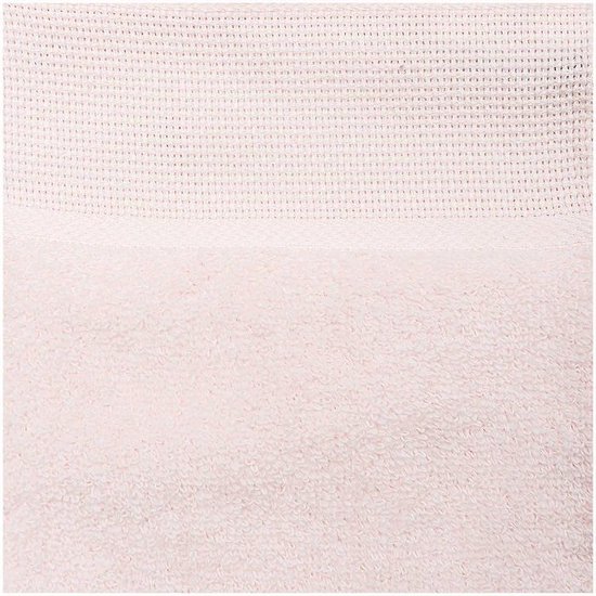 Handdoek baby roze met aida borduurrand om te borduren Rico design ...