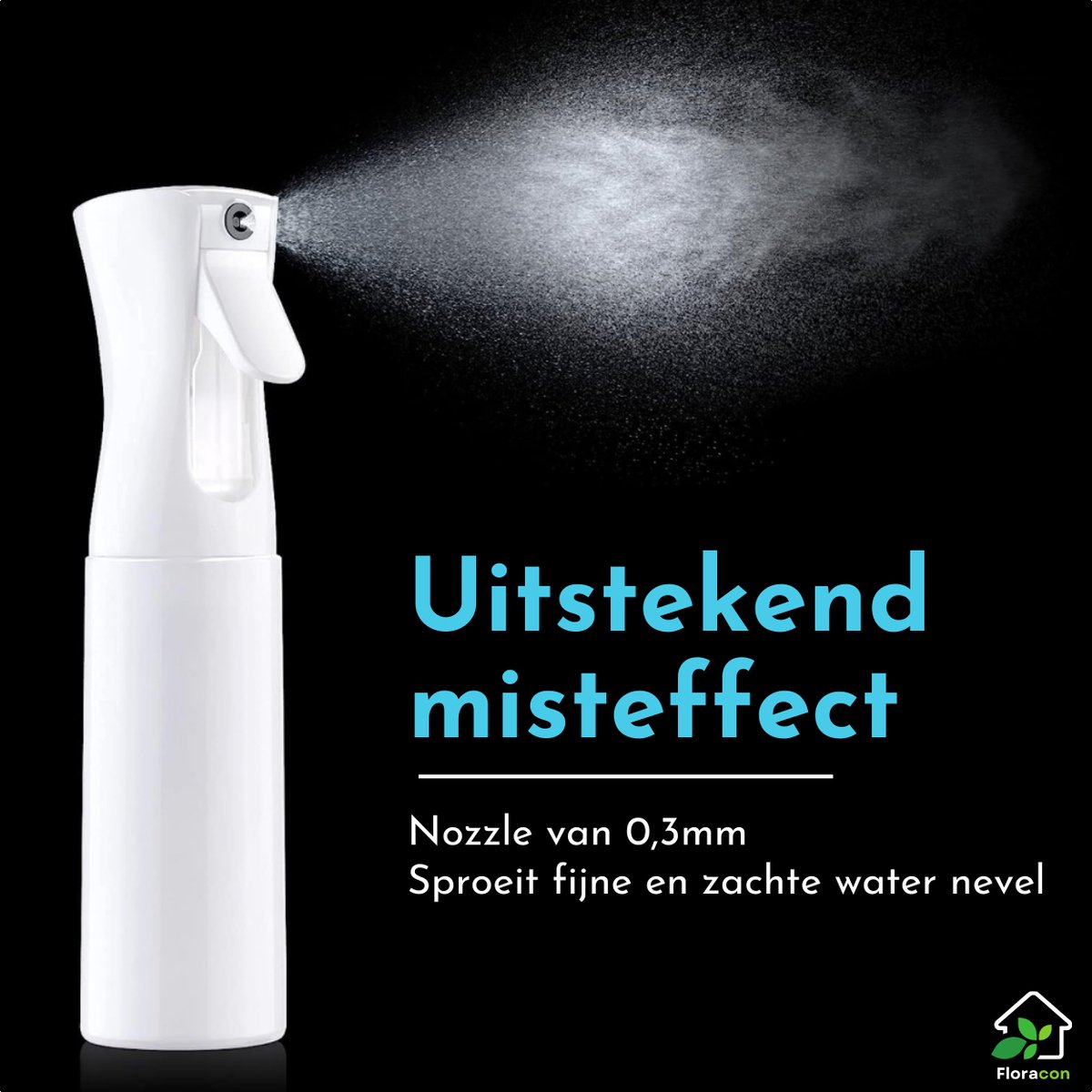 Floracon Mist Verstuiver – Sprayflacon – 500 ML – Wit – Kapperspuit ...