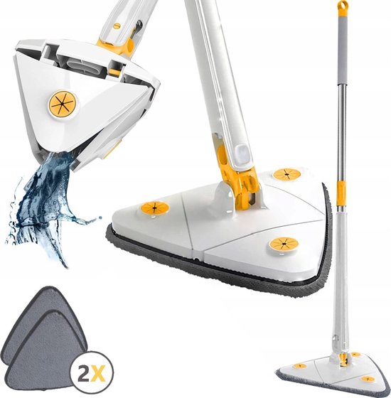 Originele driehoekige dweil | Dweil met wringsysteem | 360 graden ...