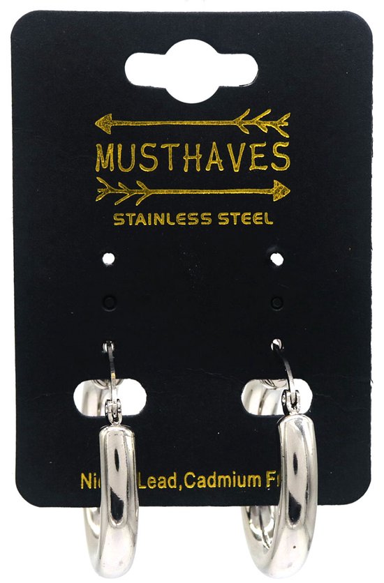 Oorbellen - RVS Oorringen - 3 cm - Zilverkleurig | bol