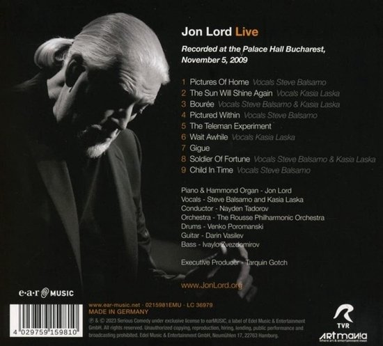 Jon Lord - Live (Cd), Jon Lord | Muziek | bol