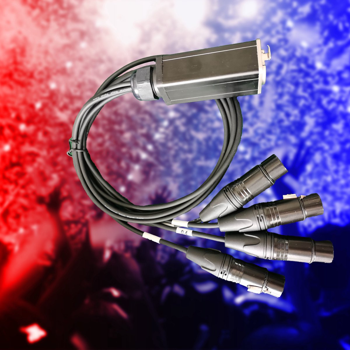 BOS Label - 4x XLR over ethernet - Ethercon XLR split - 4X Female XLR ...