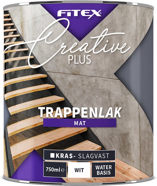 Fitex Creative+ Trappenlak Mat Dekkend Wit - 2,5 liter op kleur ...