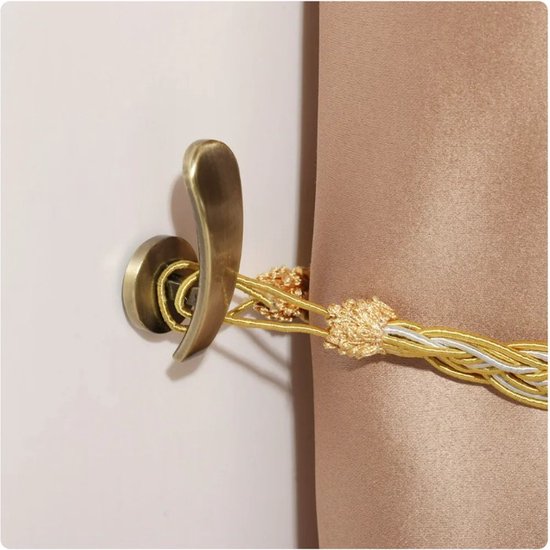 FSW-Products - 2 Stuks - Gordijnhaken - Goud - Gordijn Embrasse ...