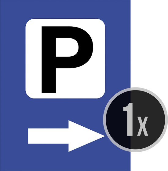 Pictogram/ bord | Parking met pijl naar rechts | 27 x 36 cm ...