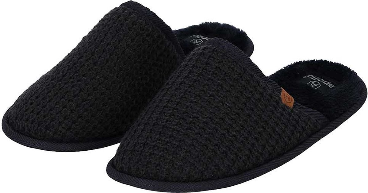 Apollo - Pantoffels heren - Blauw - Gebreide pantoffels - Maat 43/44 ...