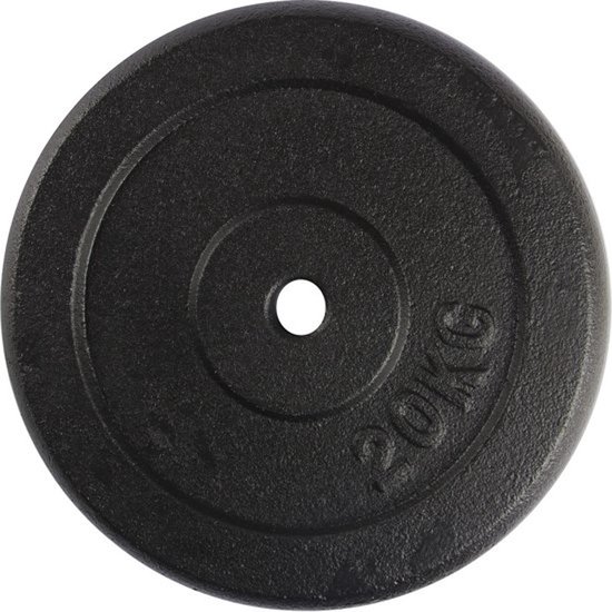 VirtuFit Gietijzeren Halterschijf Set - 2 x 20 kg - Zwart - Gewicht ...