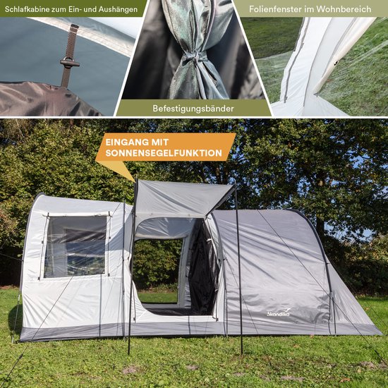 Skandika Simo 5 Tent – Tenten – Campingtent – Voor 5 personen – 3 ...