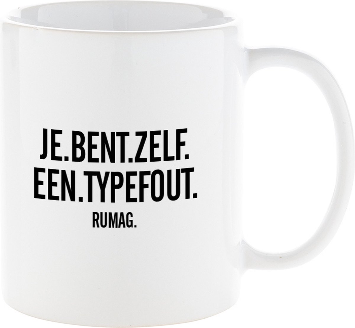 RUMAG Mok - Je bent zelf een typefout - Mok met grappige leuke tekst | bol