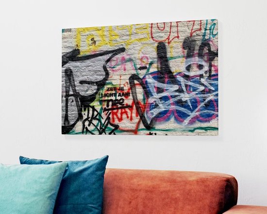 WALL ART - SCHILDERIJ GRAFFITI - MODERN DESIGN - JAMES BRANDO | bol.com