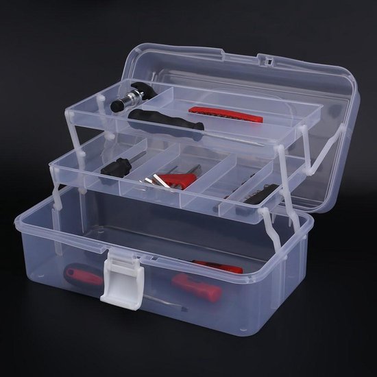 Multifunctionele opbergdoos met 3 lades - Plastic opbergdoos voor kunst ...