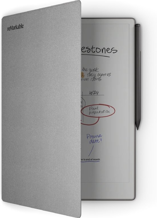reMarkable® Paper Pro met Marker Plus en Grijze Book Folio | bol