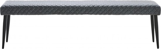 Milly bench PU-leer - grijs | bol