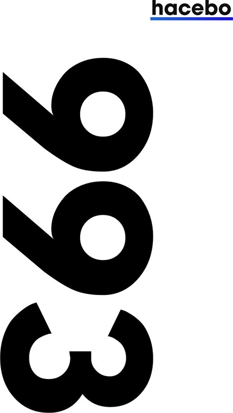 Cijfer Sticker - Zwart - 9CM - Container sticker - 1 Stuks - 993 | bol