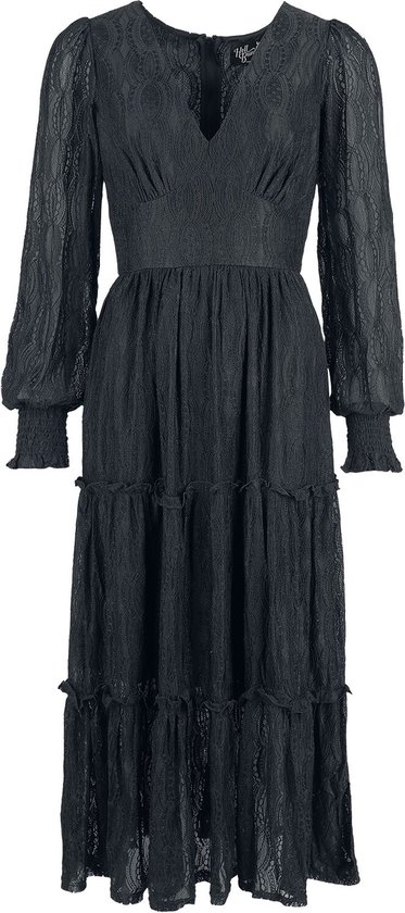 Hell Bunny Rhea Dress Lange jurk zwart S 50-100% gerecycled nylon ...