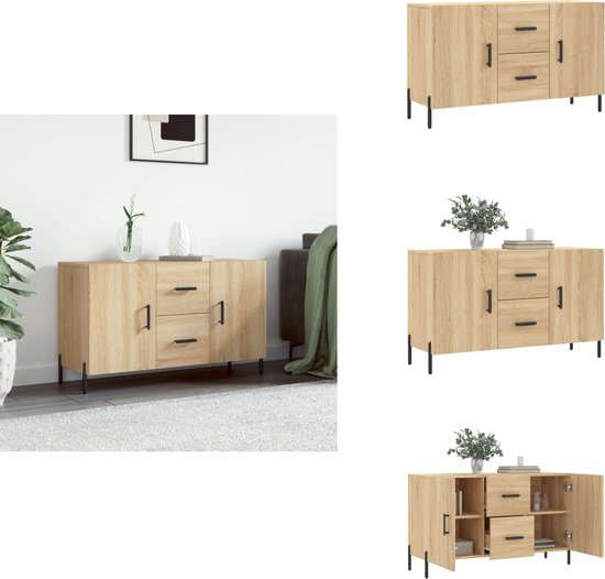 vidaXL Dressoir - Dressoirs - Kast - Wandkast - Dressoir 100x36x60 cm bewerkt hout... | bol