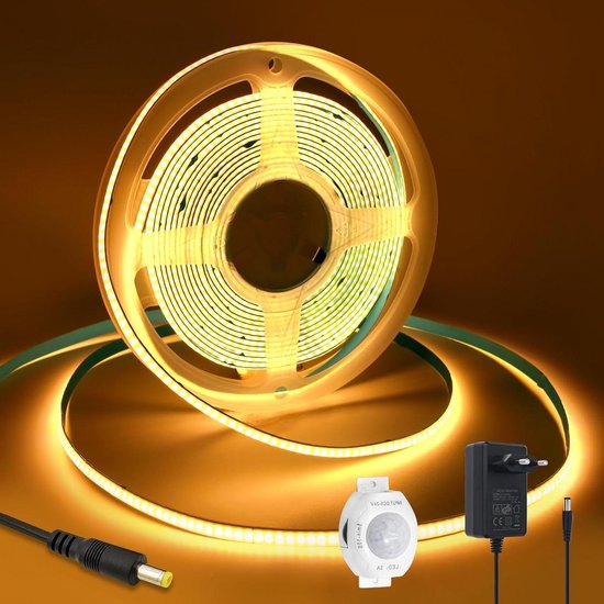 Led strips warmwit 12 V 3000 K met bewegingsmelder - voedingsadapter ...