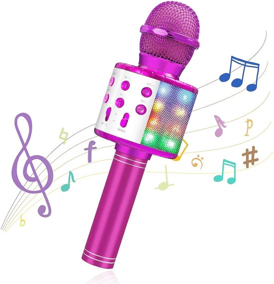 Draadloze karaoke microfoon met bluetooth en opnamefunctie - 4-in-1 ...