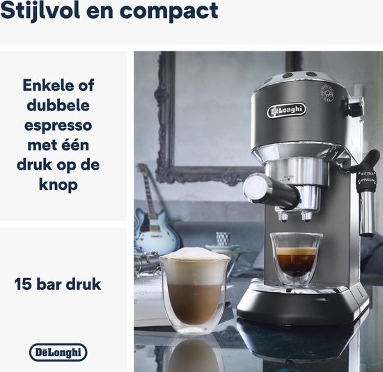 Handmatige Espressomachine met 16 BAR Druk en Melkschuimer voor ...