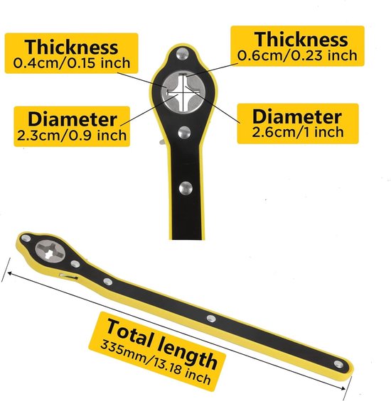 Automatische ratelsleutel voor schaar hydraulische krik met 360 graden ...