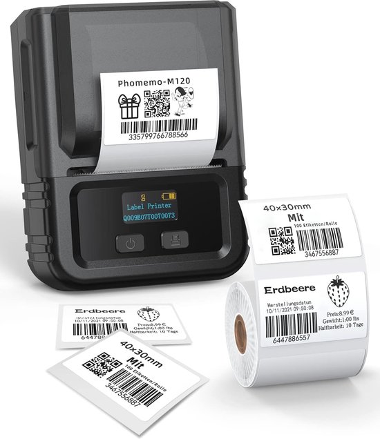 Mini Labelprinter Bluetooth voor Etiketten en Stickers - Draagbare QR ...