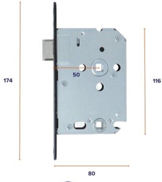 Insteekslot cilinder dac-nachtslot zwarte voorplaat | bol