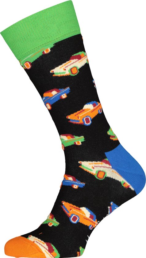 Happy Socks Car Sock - zwart met autootjes - Unisex - Maat: 41 - 46 | bol
