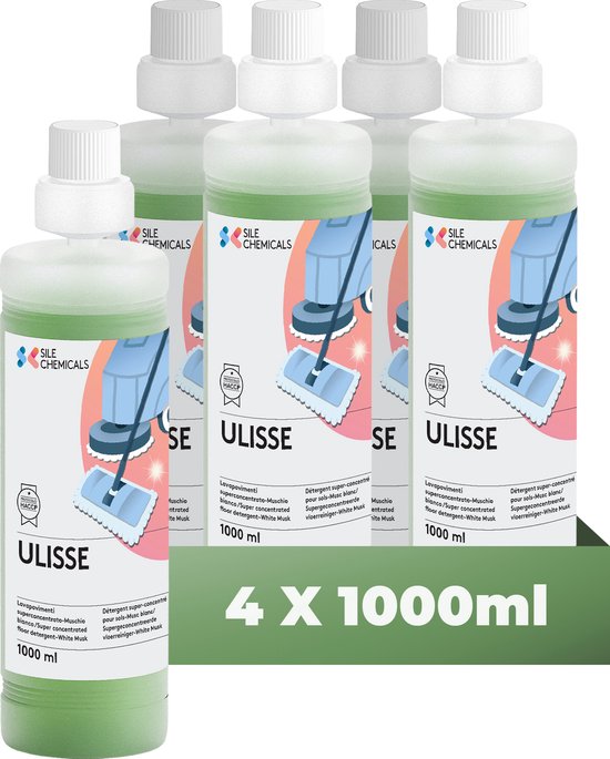 ULISSE Witte Musk 4x 1000ml - Vloerreiniger - Concentraat - Voor dweil ...