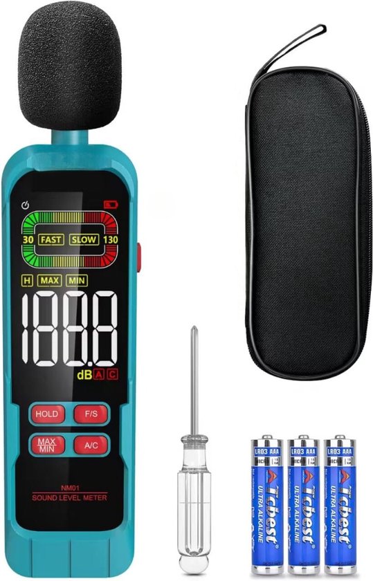 Decibelmeter - Geluidsmeter - Db Meter - Digitaal - Geluidssterkte Meter | bol