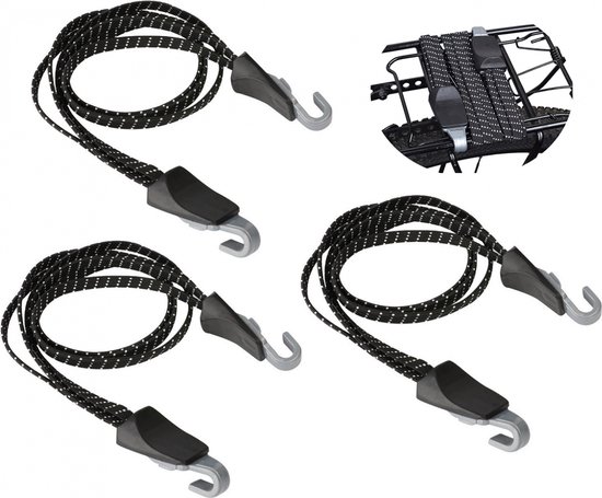 Spanelastiek - Snelbinders Fiets Universeel - 3 stuks - Bagagebinder ...
