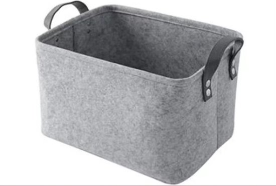 MCBOSON - Opberger - 1-pack vilten opbergmand - groot 39x29x25cm, open ...