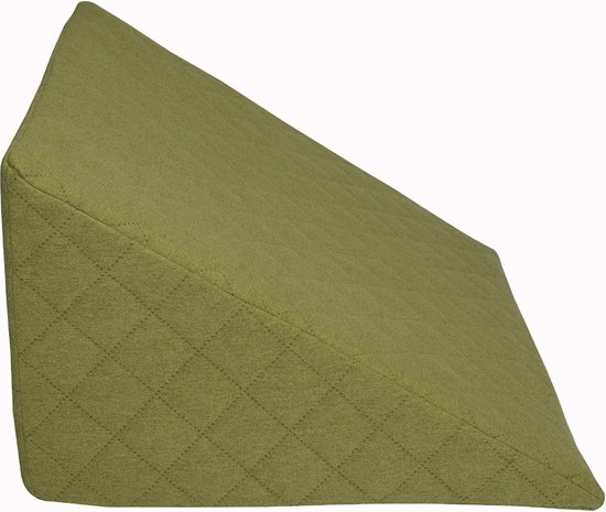 Wigvormig rugkussen voor comfortabel zitten en lezen - 60 cm x 50 cm x ...