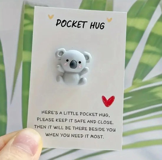 pocket hug koala - pocket koala- Zak Knuffel-koala Knuffel Wenskaart ...