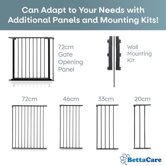 Bettacare Premium Flexibele Dierenbarrière met Meerdere Panelen, Tot 200cm Breed,... | bol