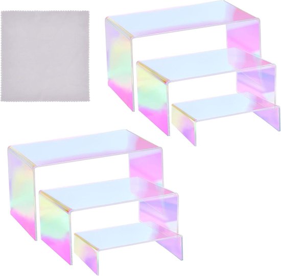Regenboog Display Risers - 6 stks - Acryl Display Stands - Kast Dessert ...