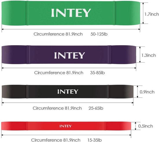 INTEY Optrekhulpband Oefeningsweerstandsbanden voor training Body ...
