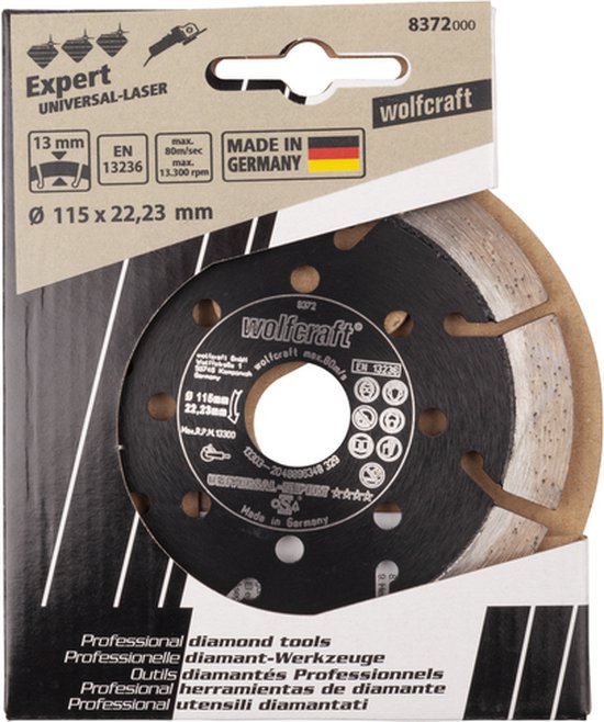 Wolfcraft Diamantdoorslijpschijf “Expert Universal | bol