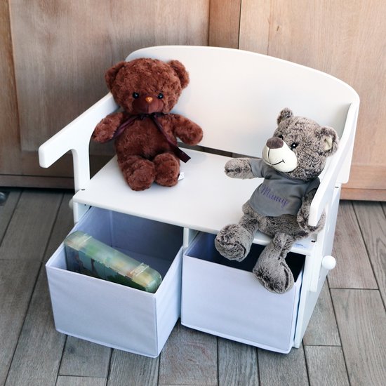 Tafel en zitbank 2 in 1 schoolbank kinderen opberger speelgoedbank ...