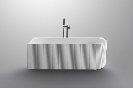 Ligbad / Hoekbad Jade - Half Vrijstaand Links Ribbel - 170x80x58 cm ...