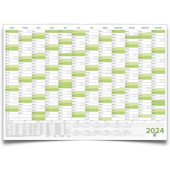 Equivera Jaarkalender 2025 - Jaaroverzicht, extra groot DIN A0 - Kalender | bol