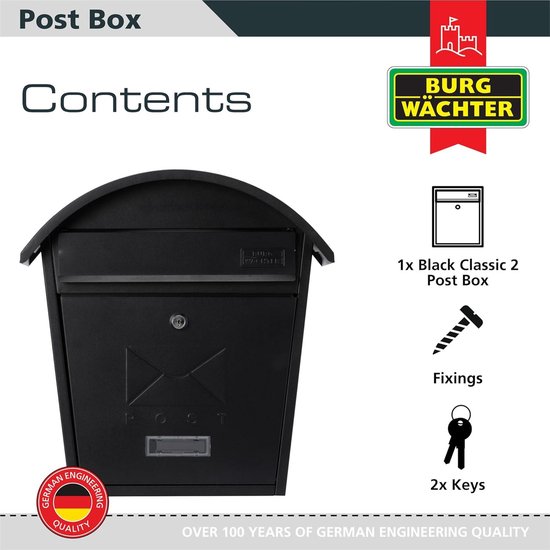 Classic Black Mailbox - Sterling MB06 | bol