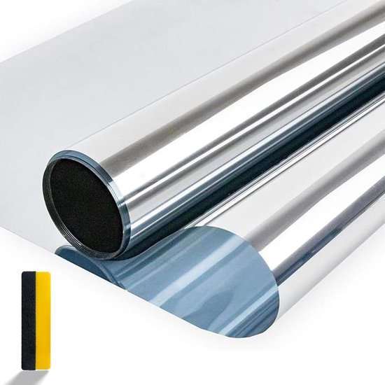 40 x 200 cm zelfklevende spiegelfolie voor ramen - zonwerende raamfolie ...